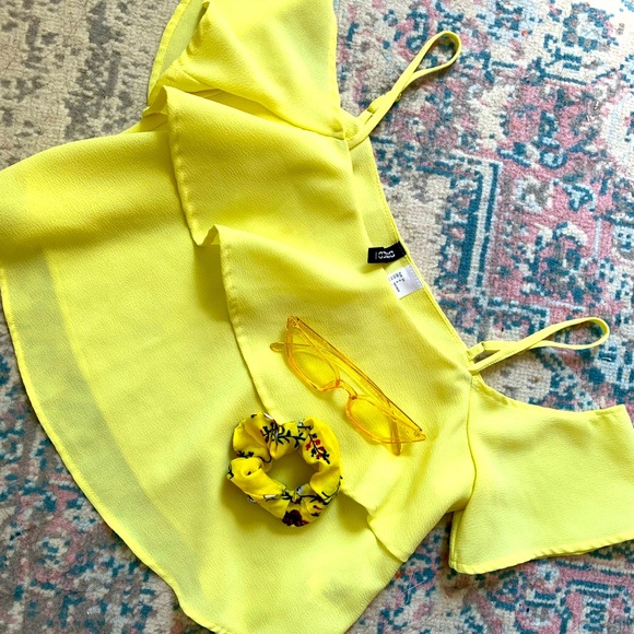 Divided | Tops | Yellow Ruffled Top | Poshmark